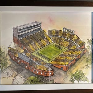 Kinnick Stadium Watercolor Print: Iowa Hawkeyes Football Art - Etsy