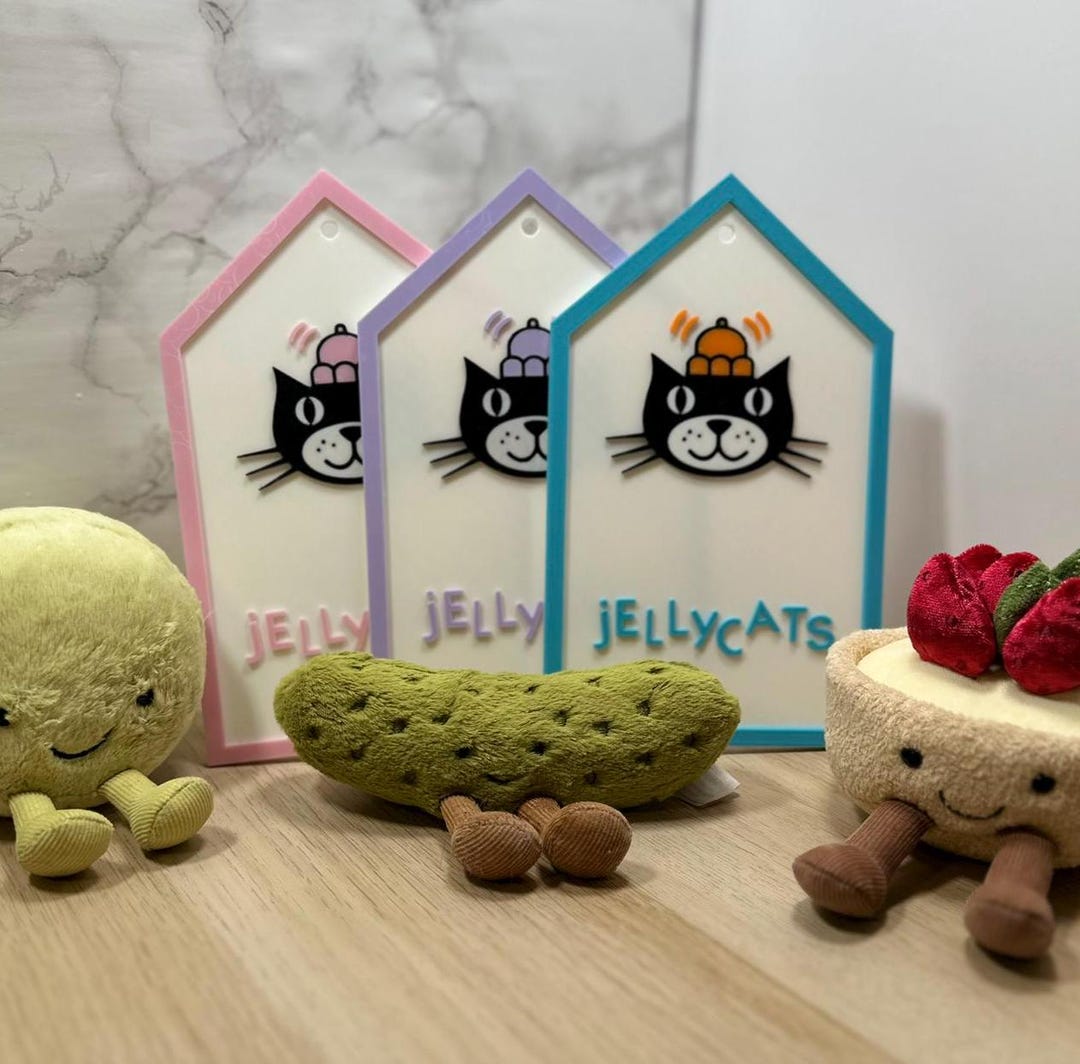 Jellycat Style Custom Signs/tags, Add Your Own Name and Pick a Colour ...