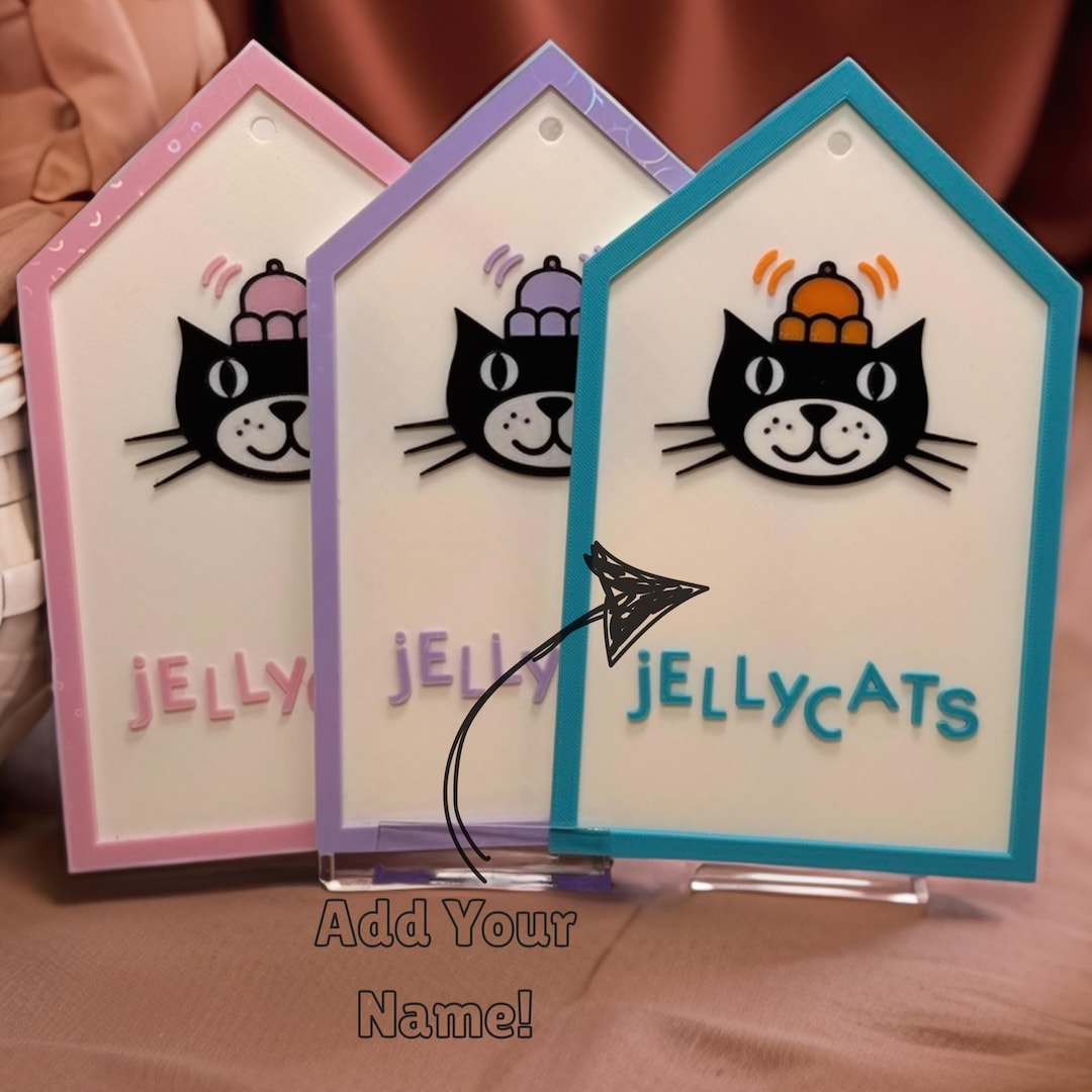 Custom Jellycat Style Name Tag | Personalized 3D Printed Sign for Gifts ...