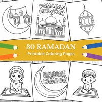 Ramadan & Eid Printable Colouring Page - Etsy