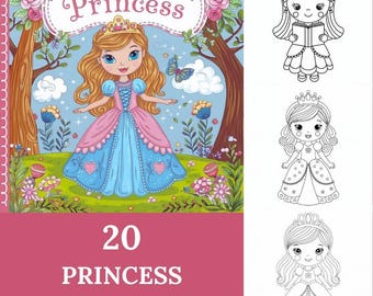 15 Cute Princess Coloring Pages | Printable PDF | Kids Coloring Pages ...