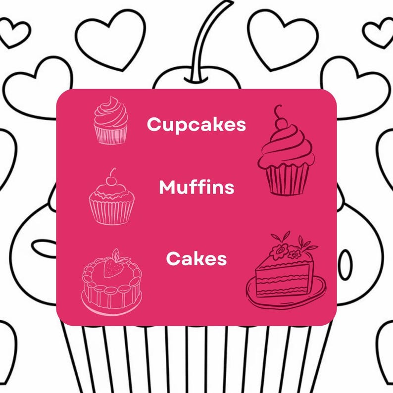 75 Printable Cupcakes Muffins Coloring Pages for Kids | Easy Coloring ...