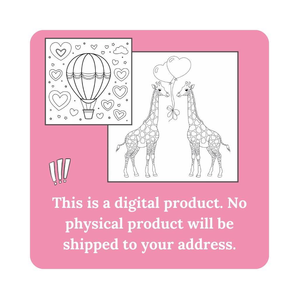 Printable Cute Animals Coloring Pages | Valentine's Day Activity for ...