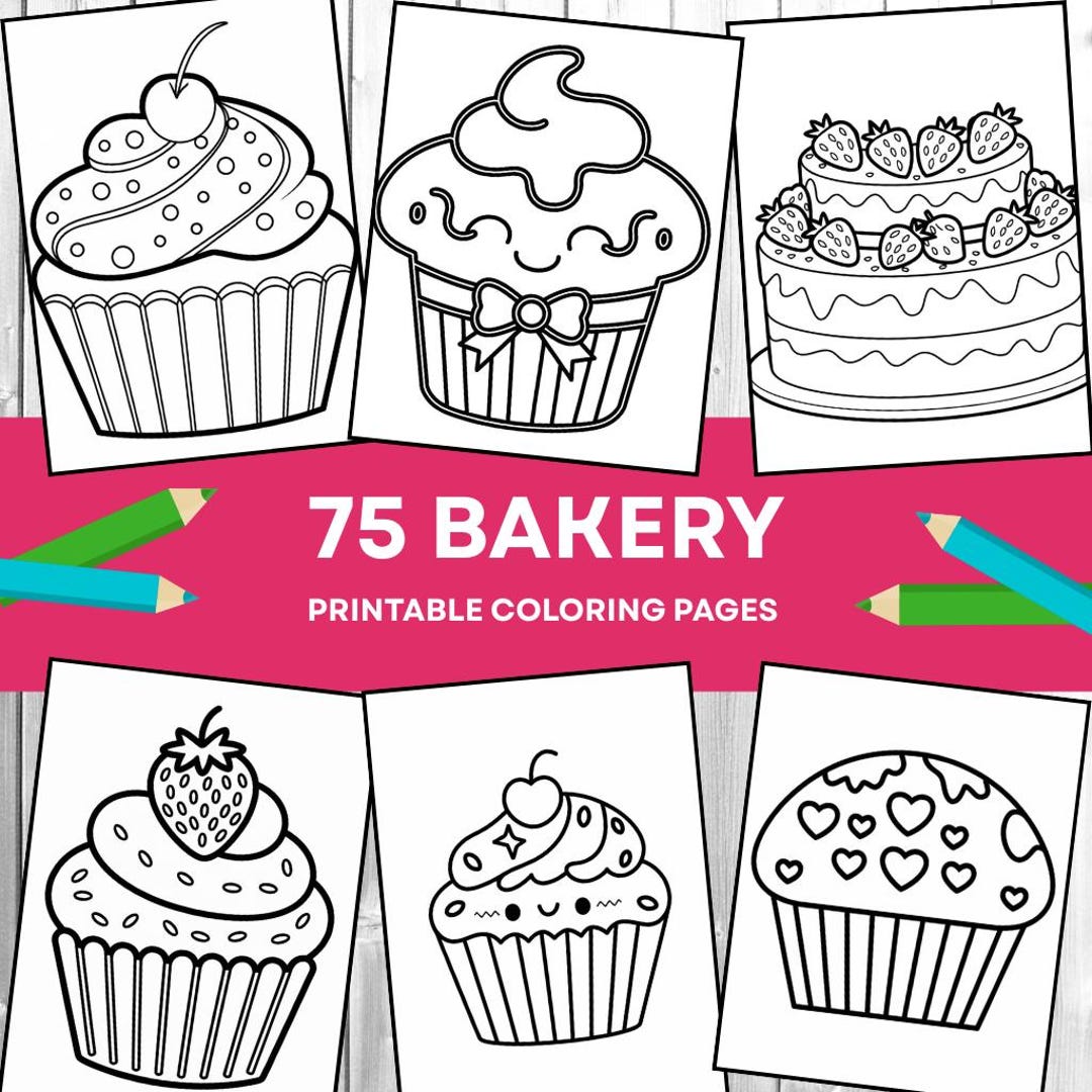 75 Printable Cupcakes Muffins Coloring Pages for Kids | Easy Coloring ...