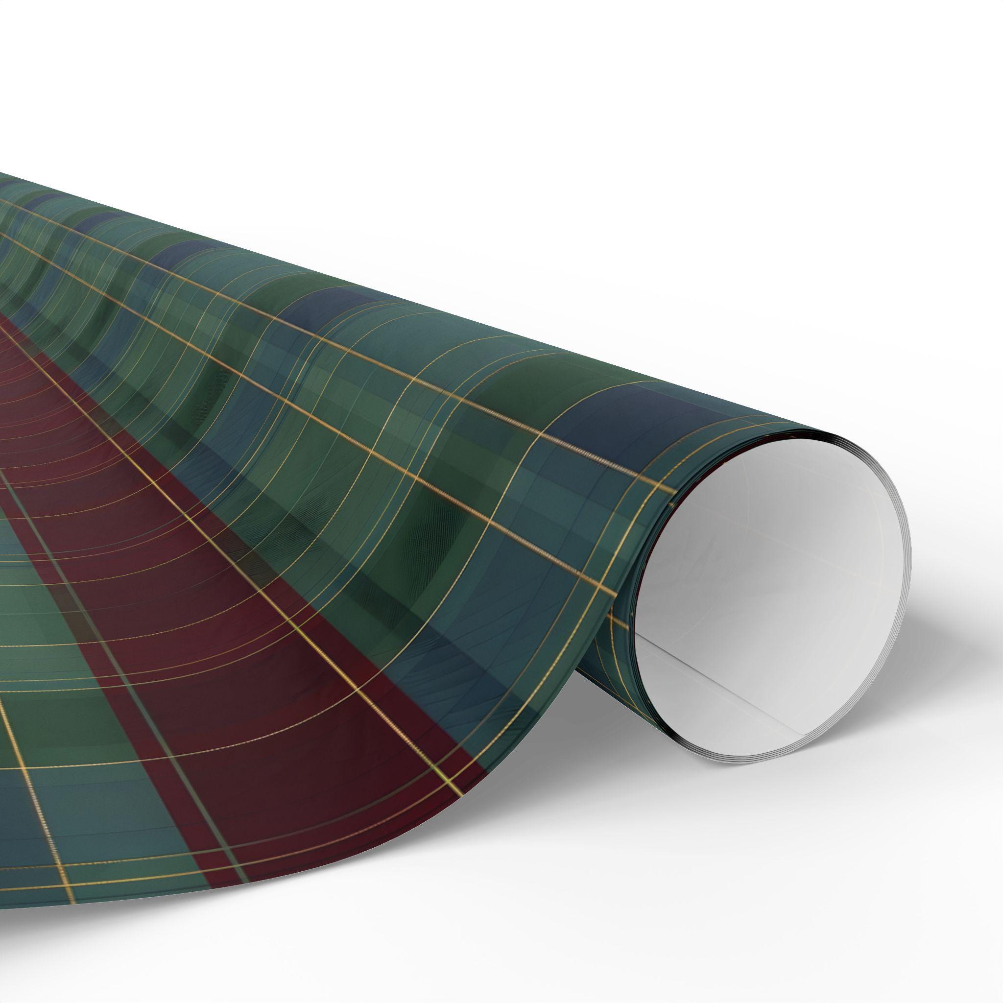 Balmoral-inspired Hunting Tartan Plaid Wrapping Paper Roll English ...