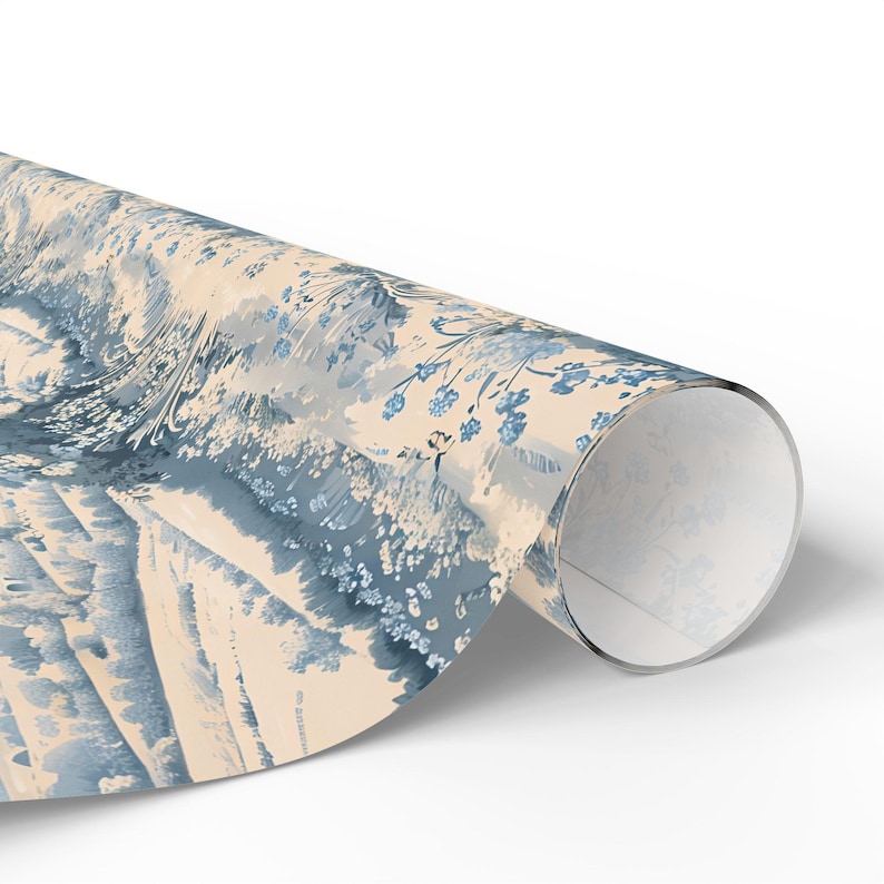 Blue Toile De Jouy Wrapping Paper: French Country Gift Wrap - Etsy