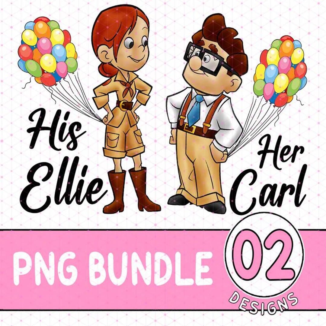 Her Carl His Ellie Valentines Png, Pixar up Couple Png, Carl and Ellie ...