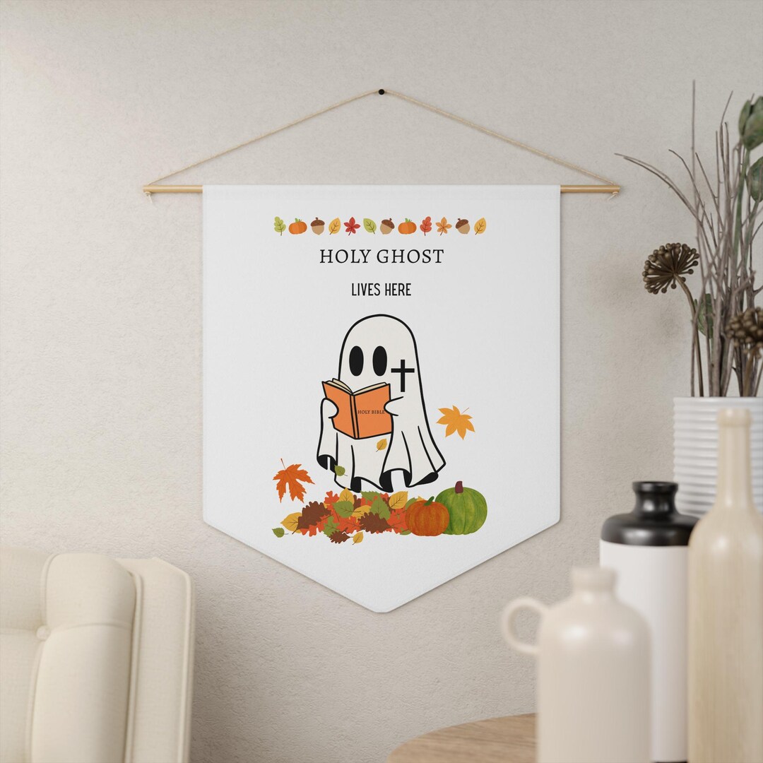 Holy Ghost Home Pennant Banner | Fall Decor, Halloween Wall Hanging ...