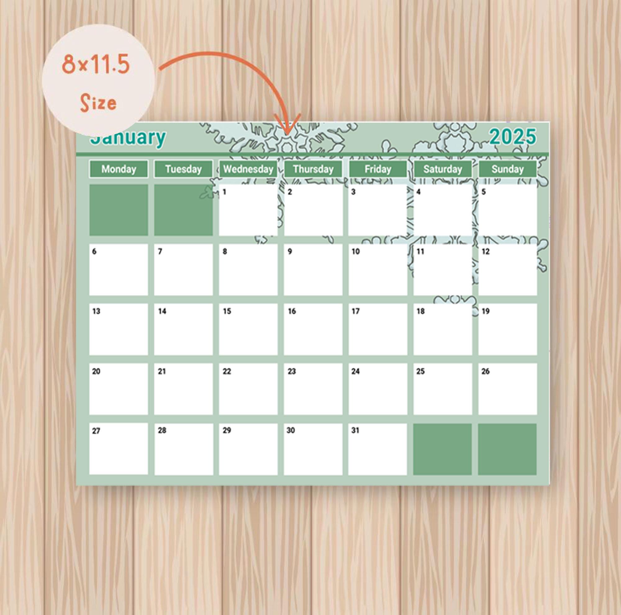 Editable Calendars 2025-2026 With FREE Updates - Etsy