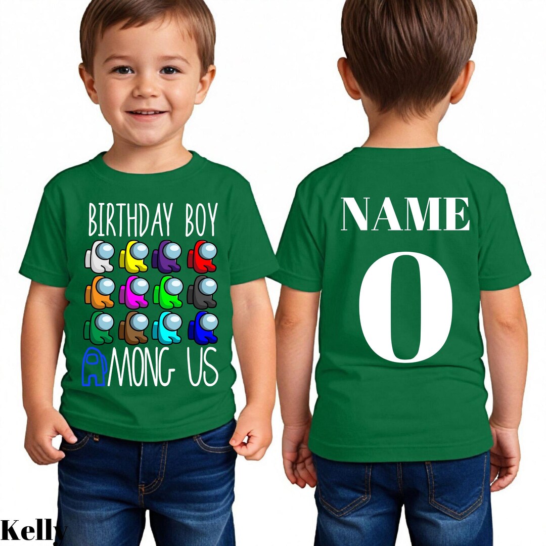 Custom Among Us Birthday Son Shirts, Personalized Young Toddler Size T ...