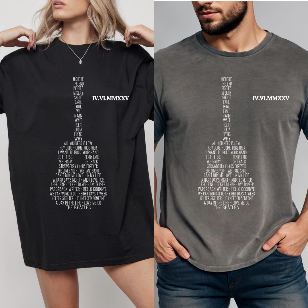 Personalized Couple Guitar, Matching Couples Outfit Shirt, Custom ...