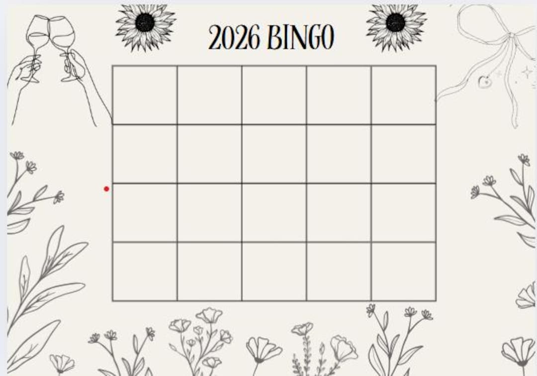 2026 Bingo Template | Yearly Goals | Bucket List - Etsy