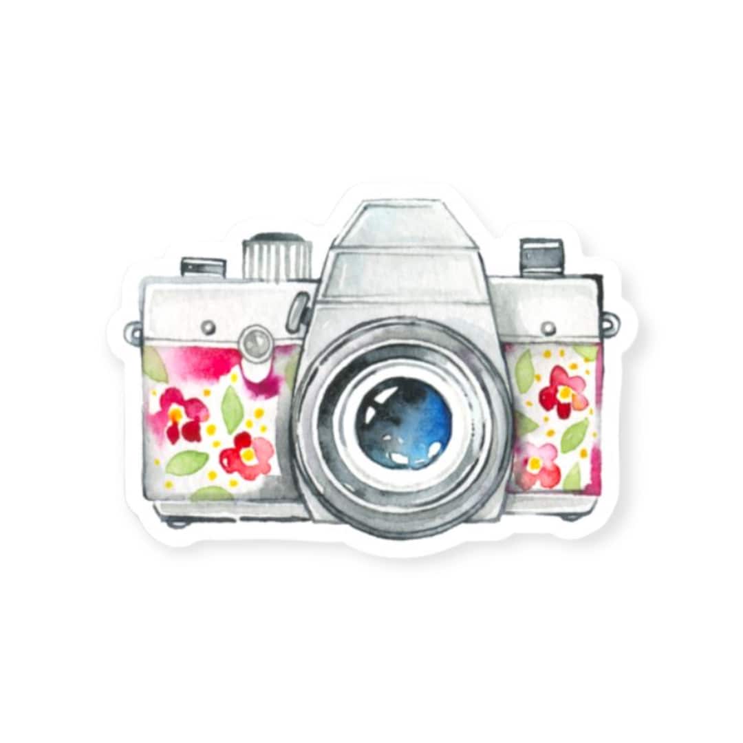Floral Camera | Cute Camera Sticker | - Etsy