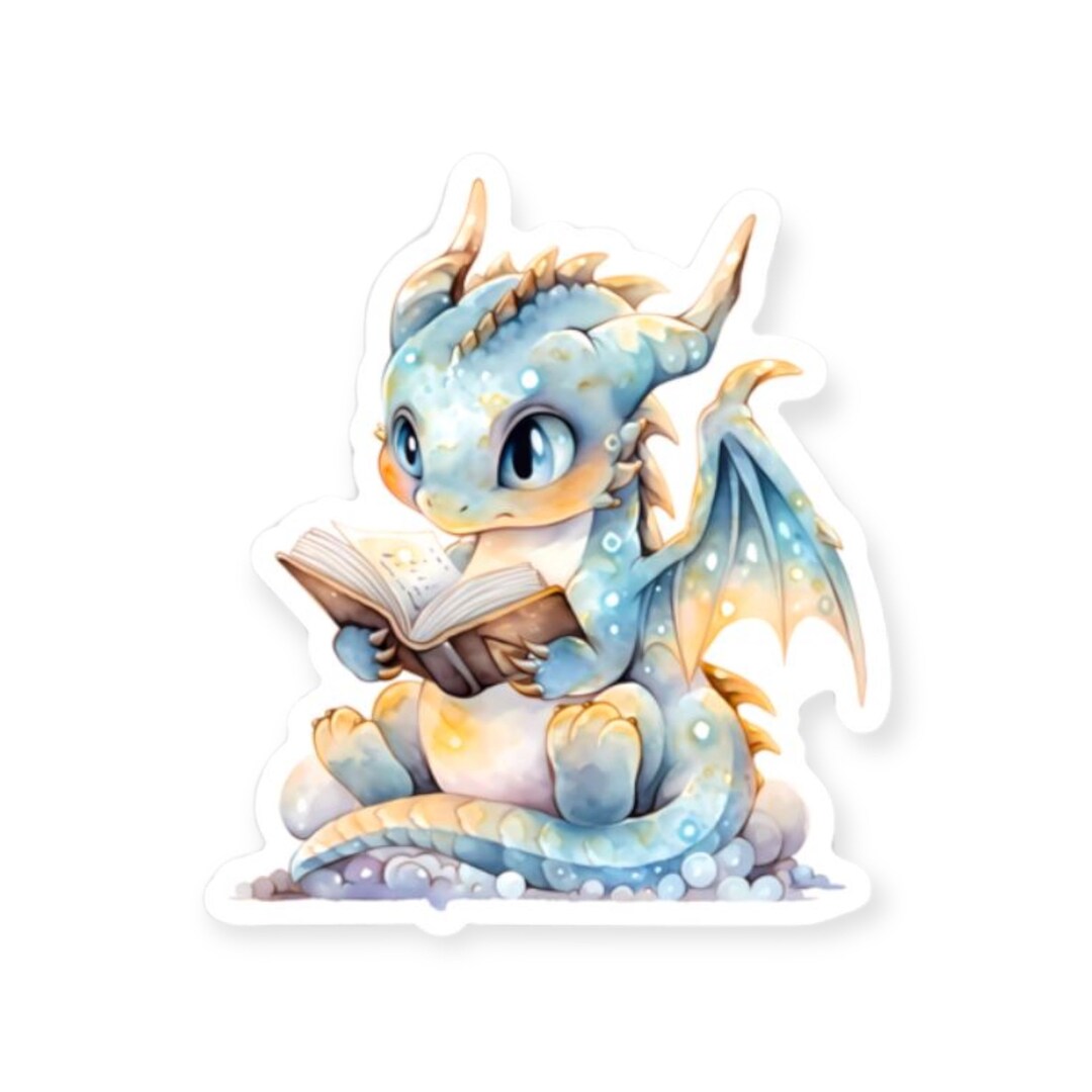 Dragon Sticker | Cute Vinyl Sticker | Watercolor Dragon - Etsy
