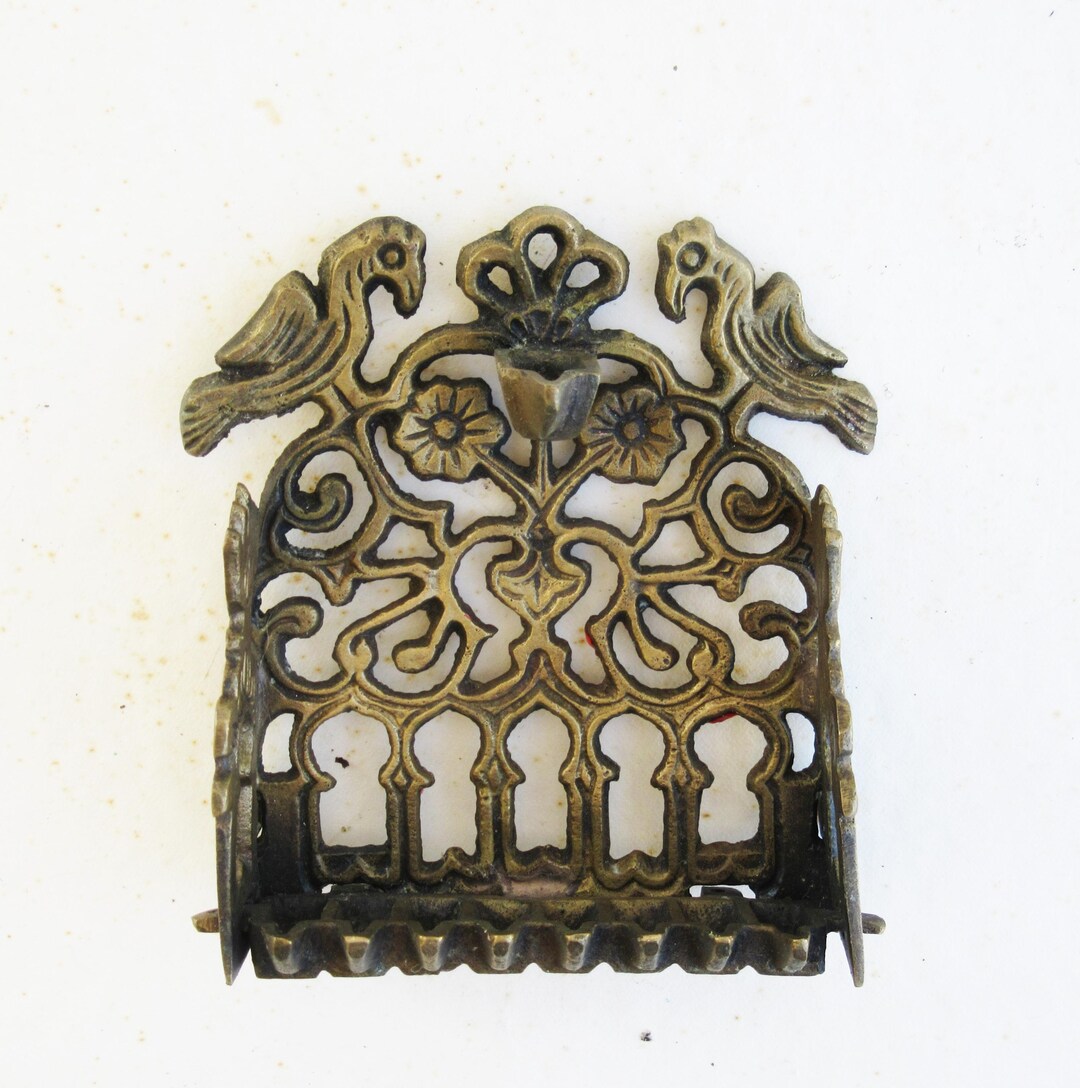 Vintage Very Small Solid Brass Chanukah Menorah Judaica Made in Israel ...