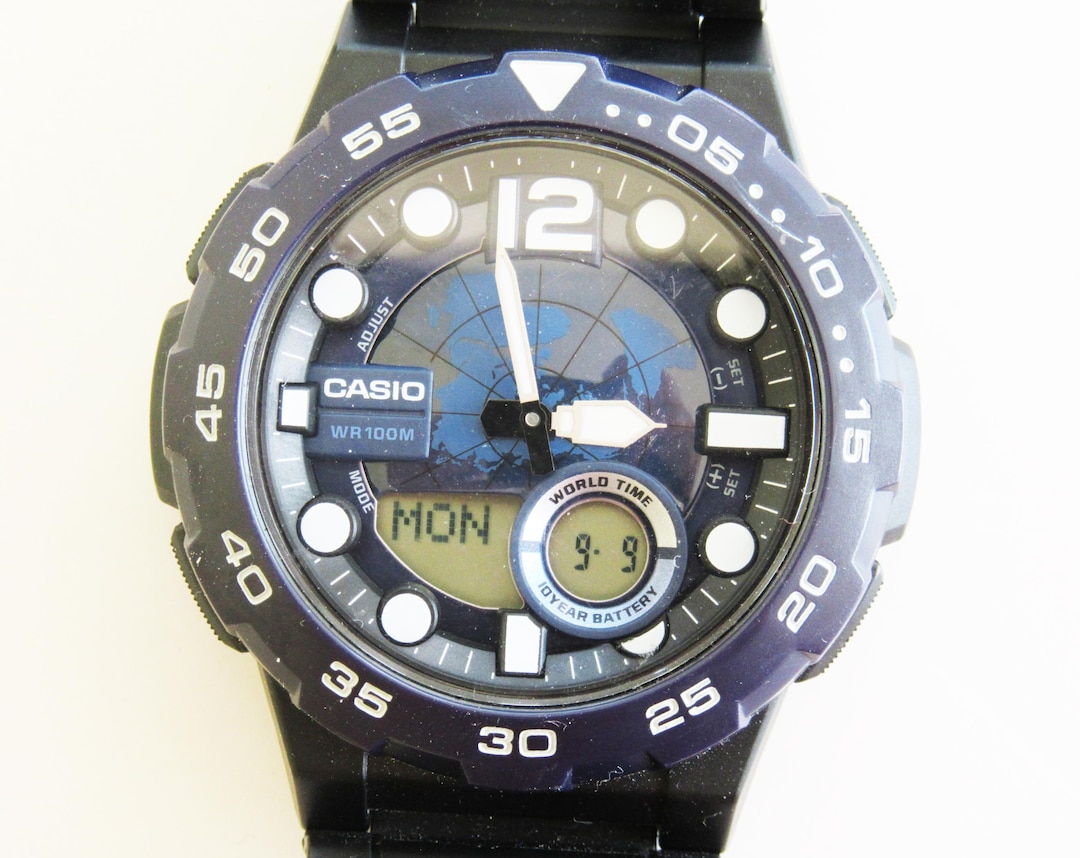Casio Quartz Vintage Watch, Good Condition, Good Working Order. - Etsy