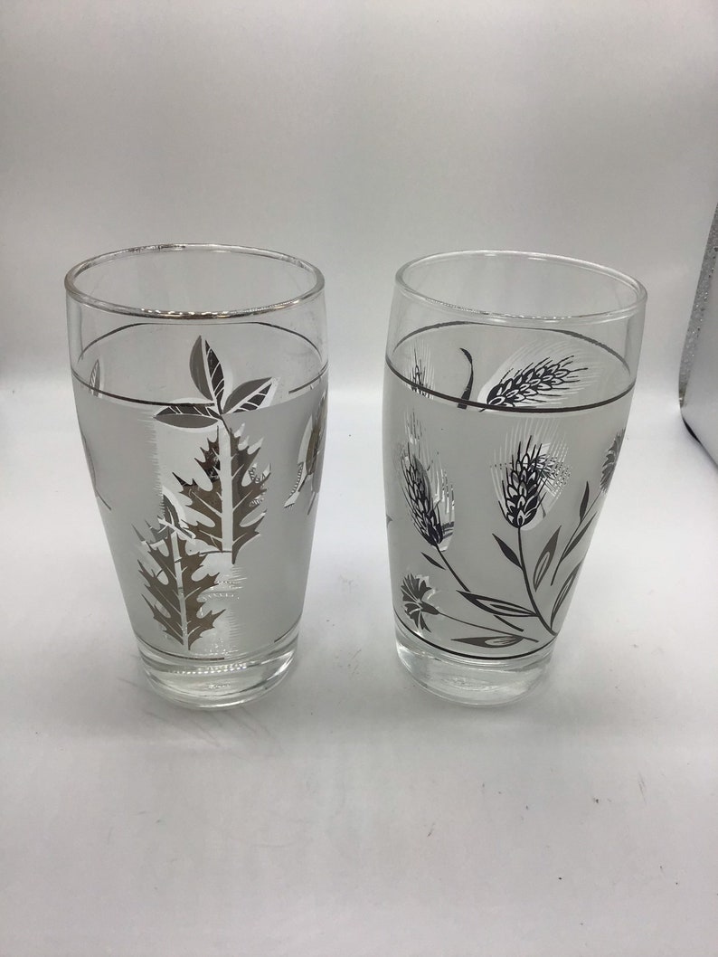 1960s Libby Glasses Mid Century Modern Frosted Starlyte and Frosted ...