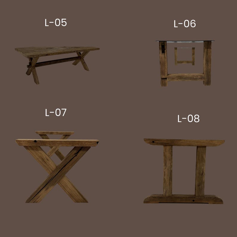 Live Edge Reclaimed Oak Dining Table, Rustic Handmade X-leg Table ...