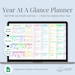 Year at A Glance Planner Google Sheet Template | Spreadsheet 2025 ...