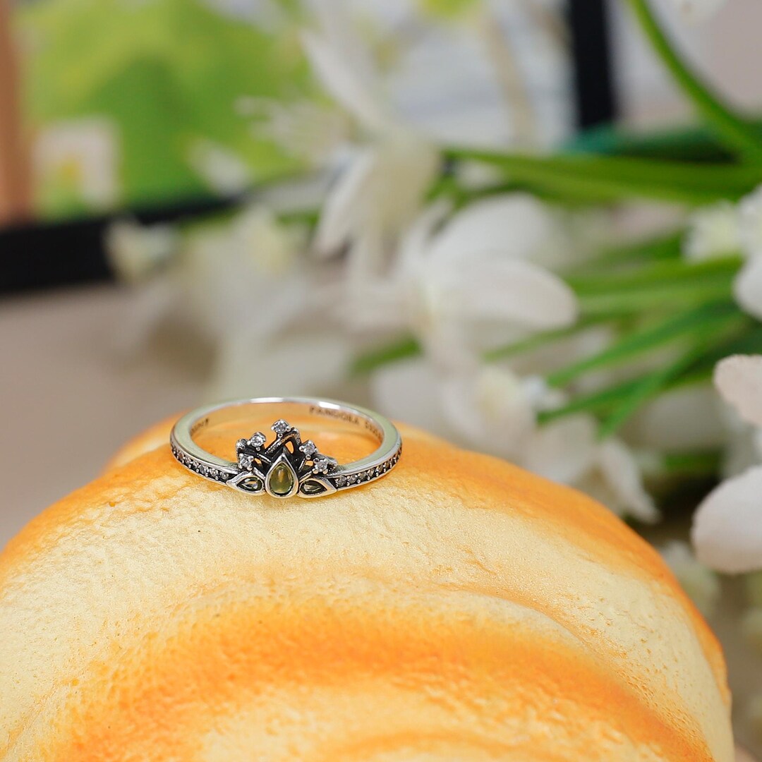 Pandora Disney Princess Tiana Tiara Ring, Pandora Charm Ring, S925 ...