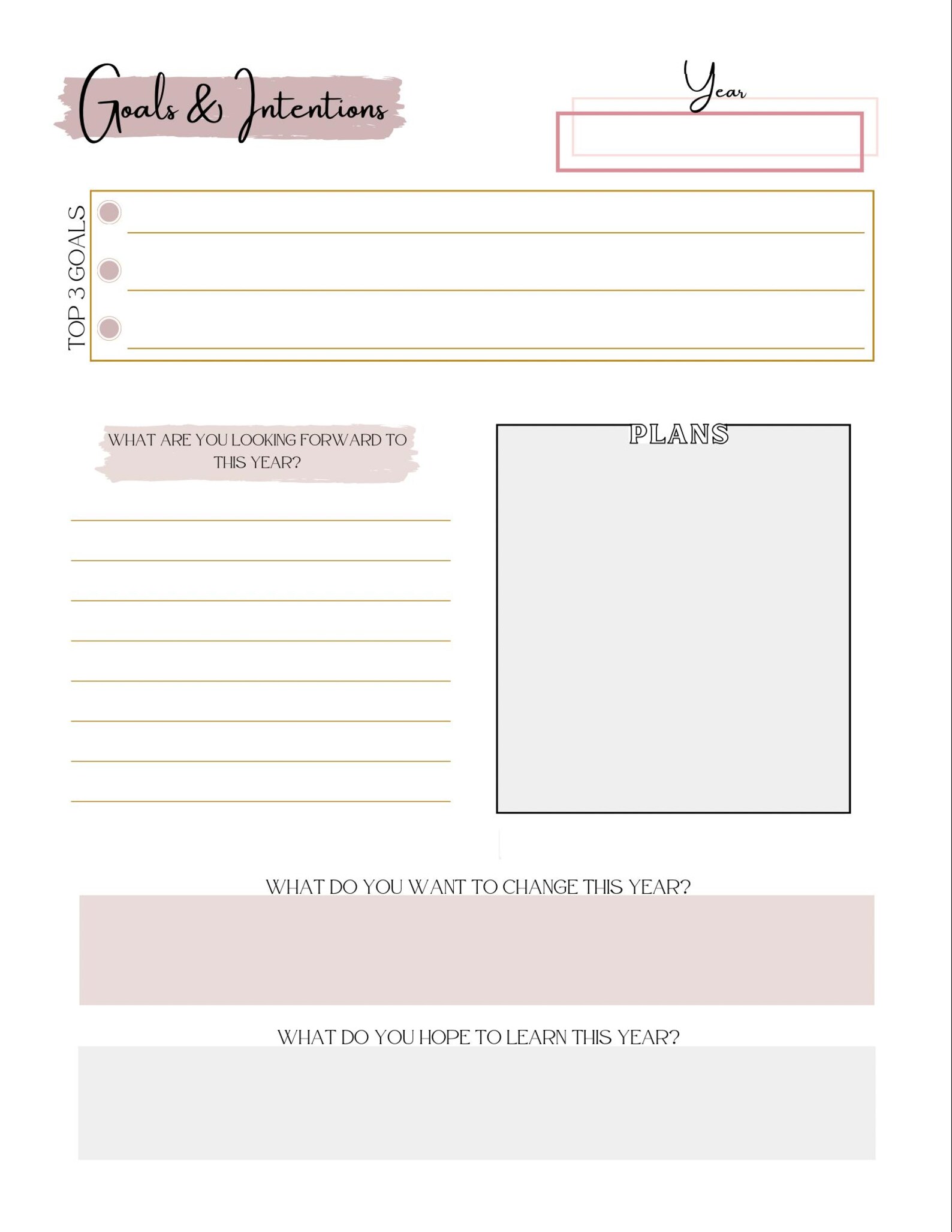 Customizable Journal & Planner Templates - Etsy