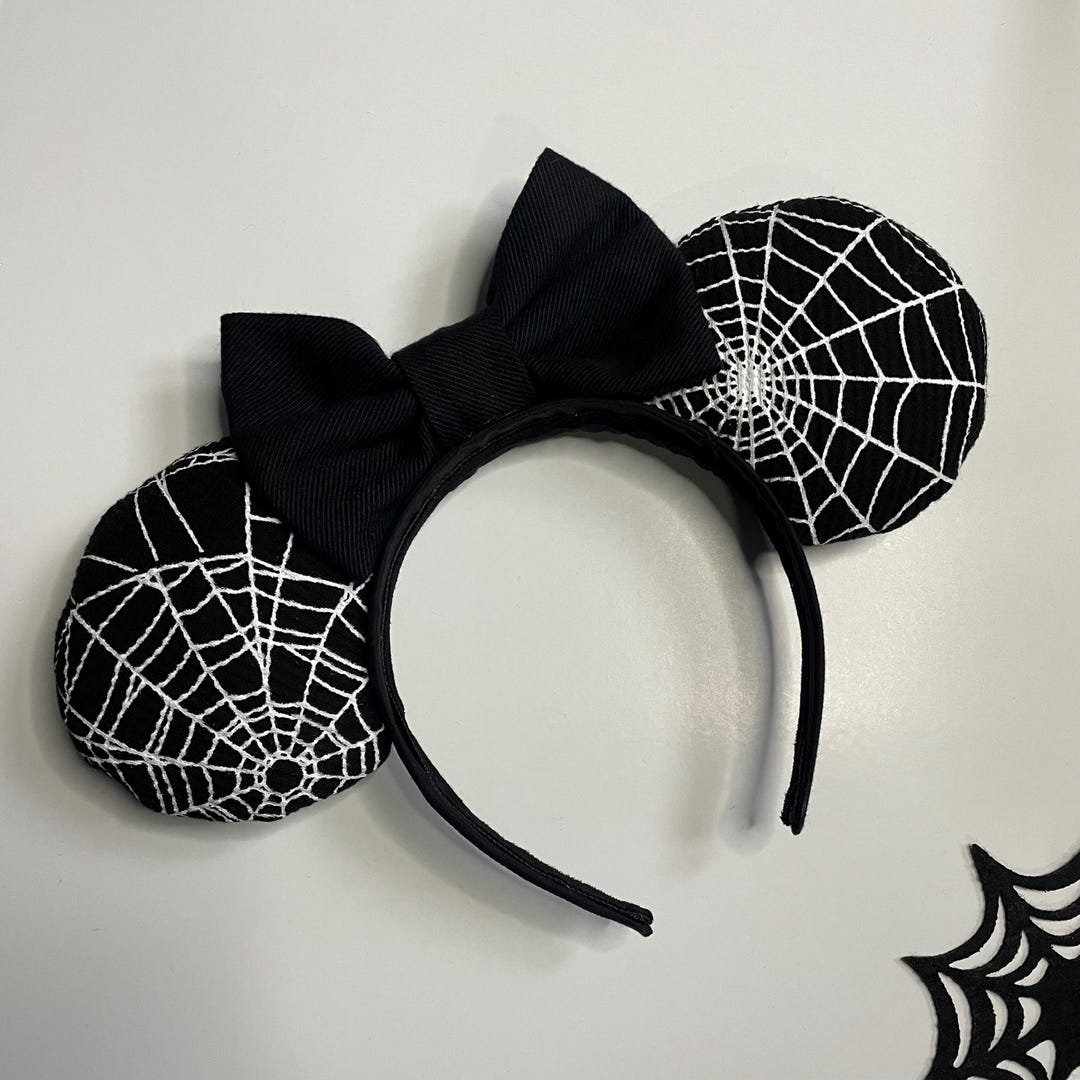 Spiderweb Mouse Ears, Cobweb Minnie Headband, Halloween Mickey Hairband ...