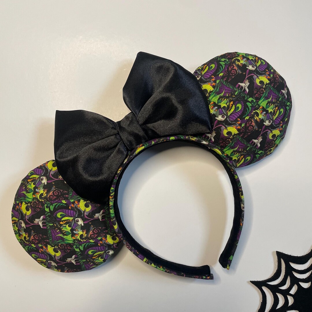 Maleficent Mouse Ears, Villains Minnie Headband, Halloween Mickey ...