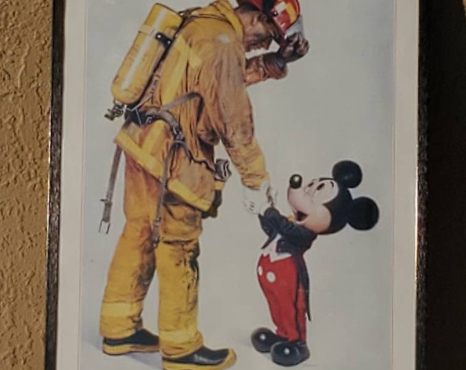 Rare Mickey Mouse ''mickey and the Fireman'' by Charles Boyer Framed ...