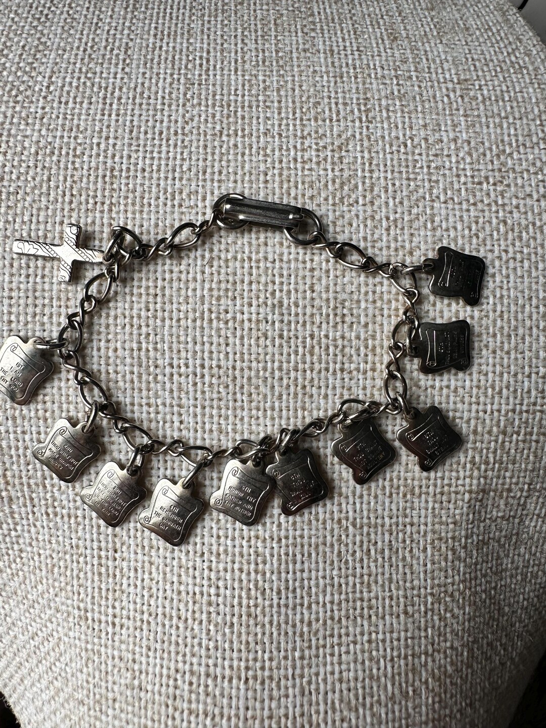 Vintage Ten Commandments Charm Bracelet 6 1/2 Inches Long - Etsy