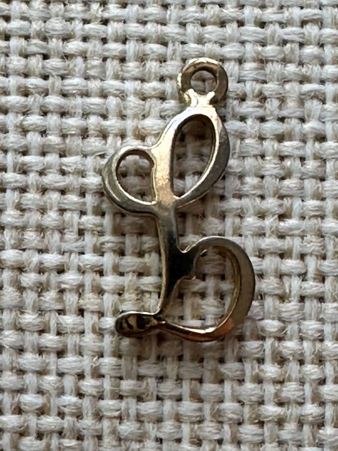 Vintage Gold Tone Cursive Letter "l" Charm - Etsy