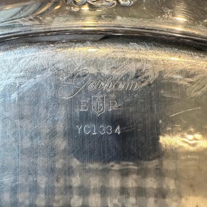 Gorgeous Antique Large Gorham Tray Hallmarked -etched Tri-state Rose ...