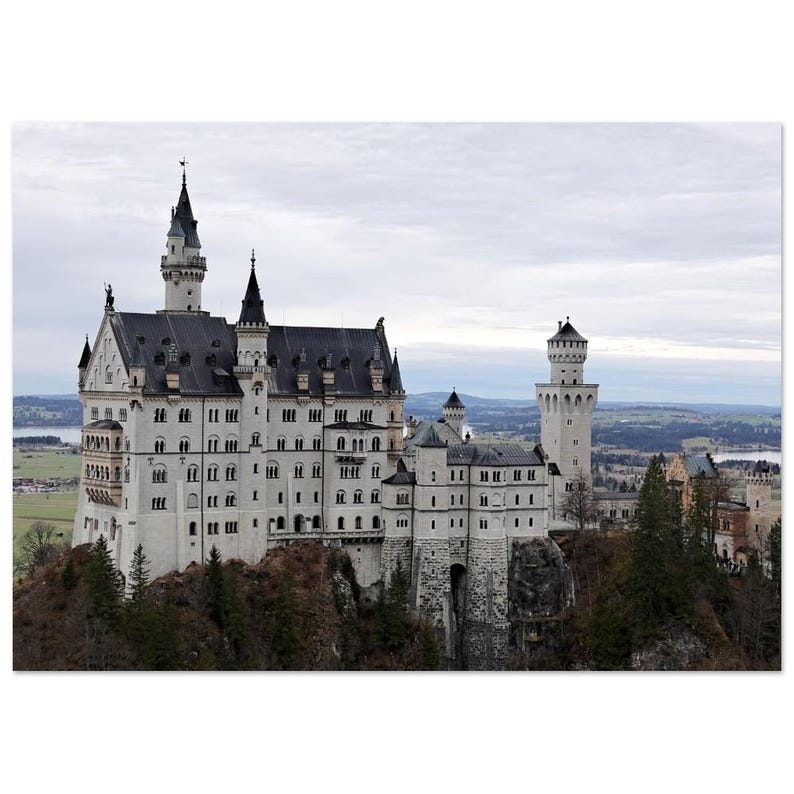 Schloss Neuschwanstein Castle Poster | Stunning Bavarian Art Print ...