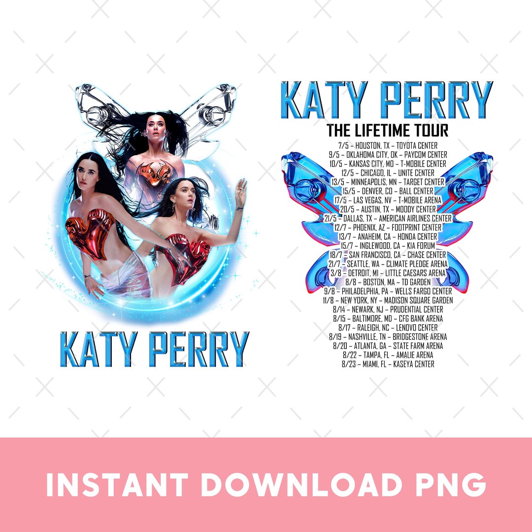 Katy Perry The Lifetime Tour 2025 PNG, Camiseta Katy Perry, Presente ...