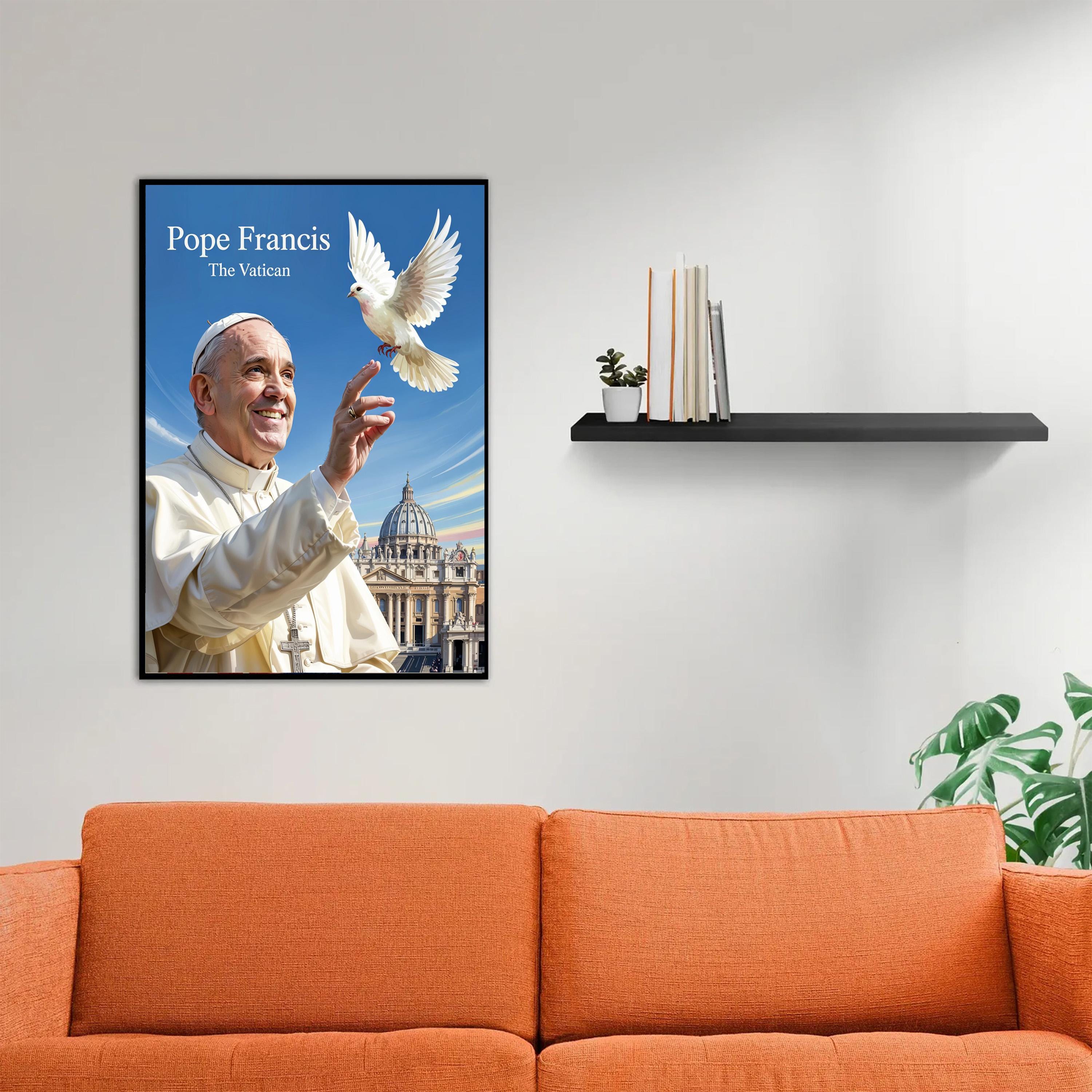 POPE FRANCIS & the Dove of Peace PHOTO - Etsy