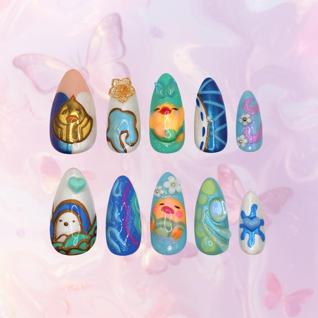 Spirit Blossom Springs Ahri Press on Nails | League of Legends Inspired ...