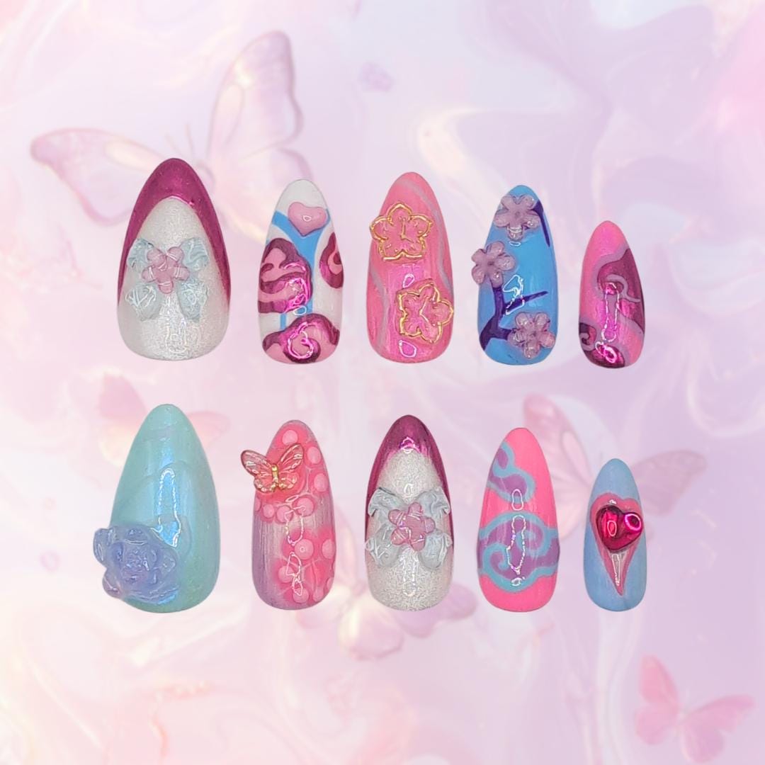 Spirit Blossom Ahri Press on Nails | League of Legends Inspired | Ahri ...