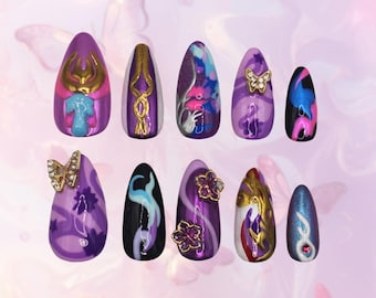 Spirit Blossom Ahri Press on Nails | League of Legends Inspired | Ahri ...