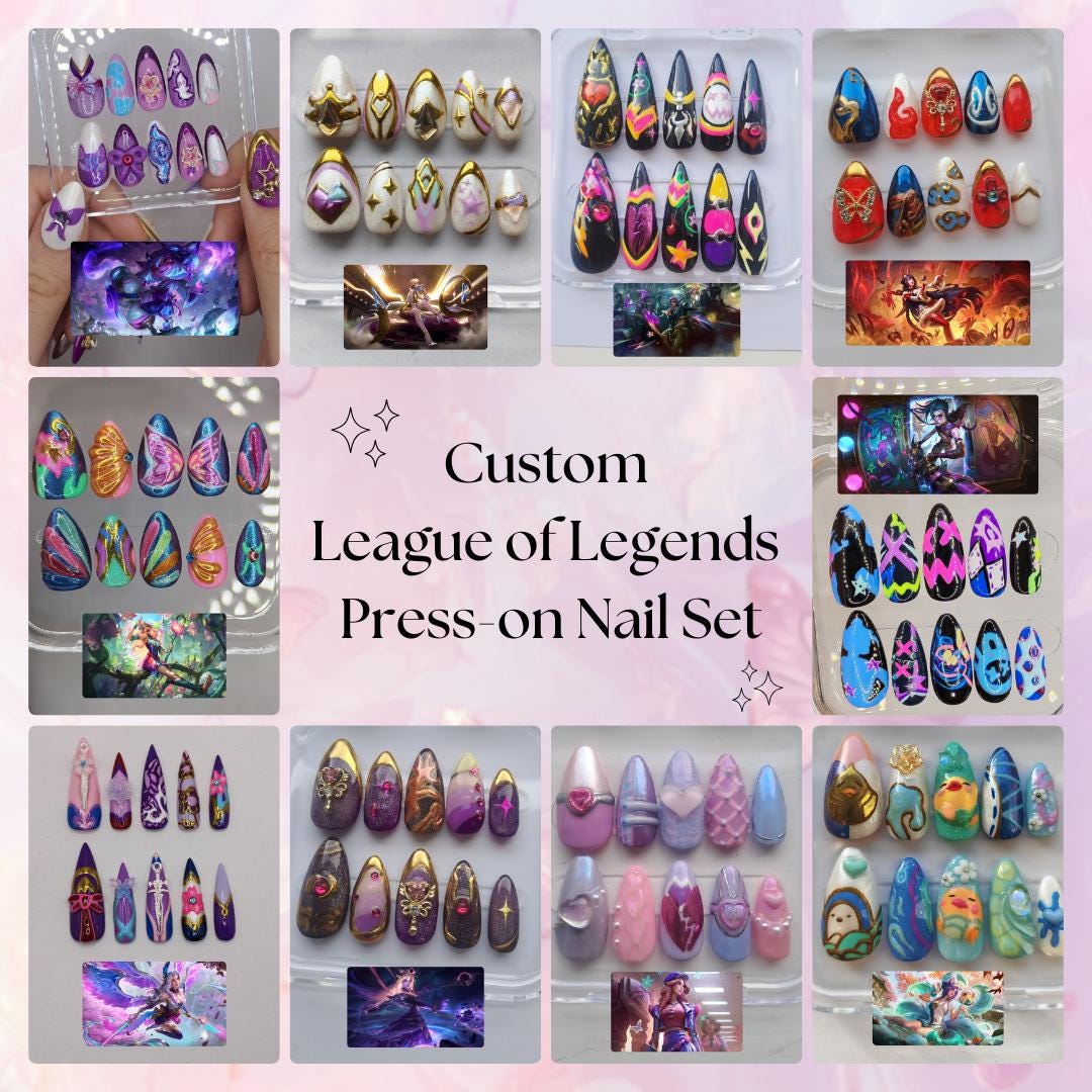 Custom League of Legends Nails | Champion & Skin-inspired Nail Art ...