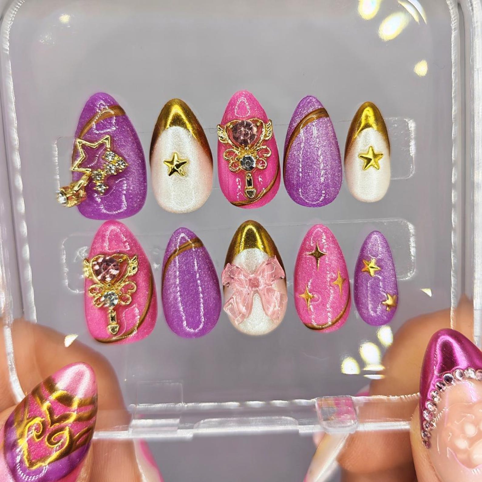Star Guardian Lux Press on Nails | League of Legends Inspired | Lux ...
