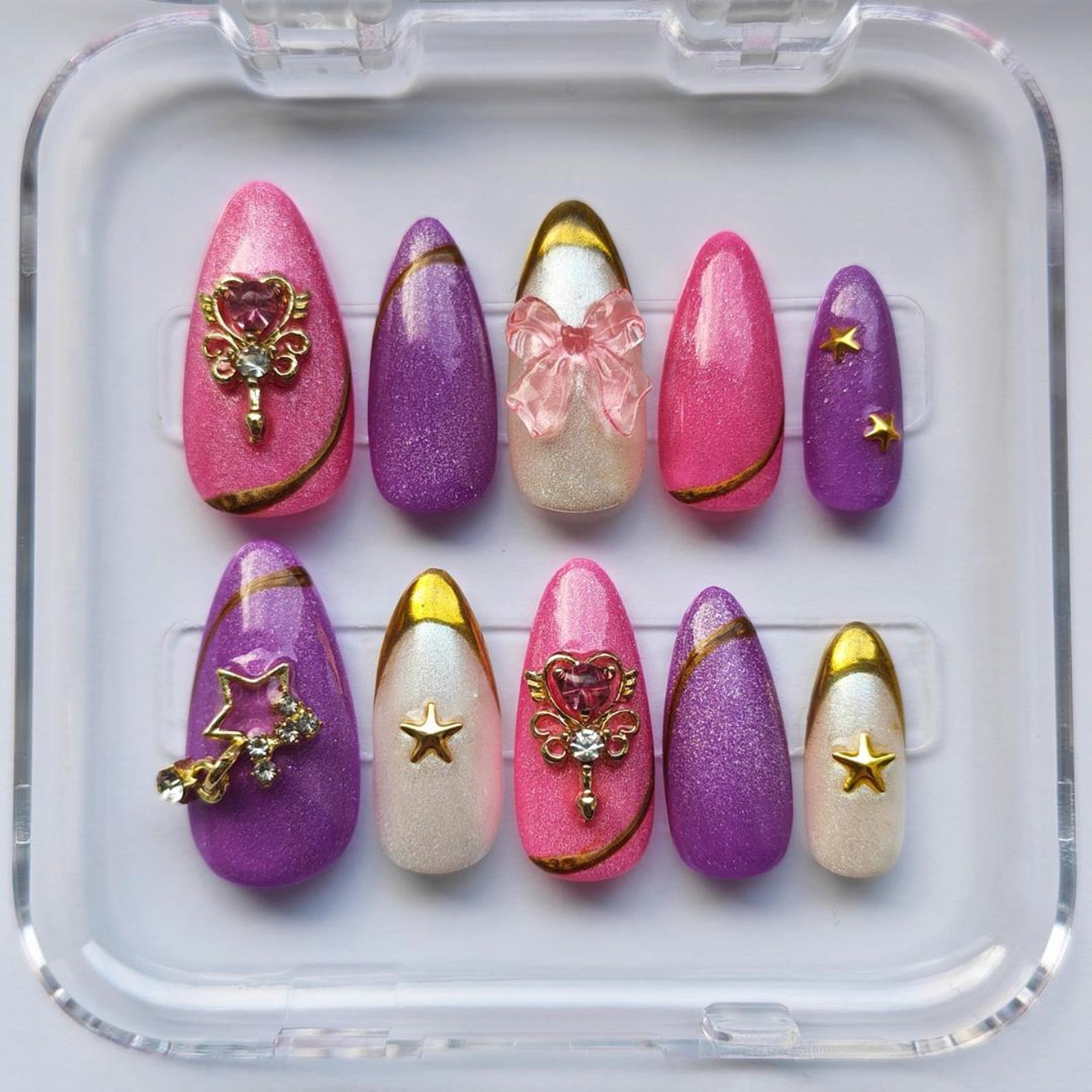 Star Guardian Lux Press on Nails | League of Legends Inspired | Lux ...