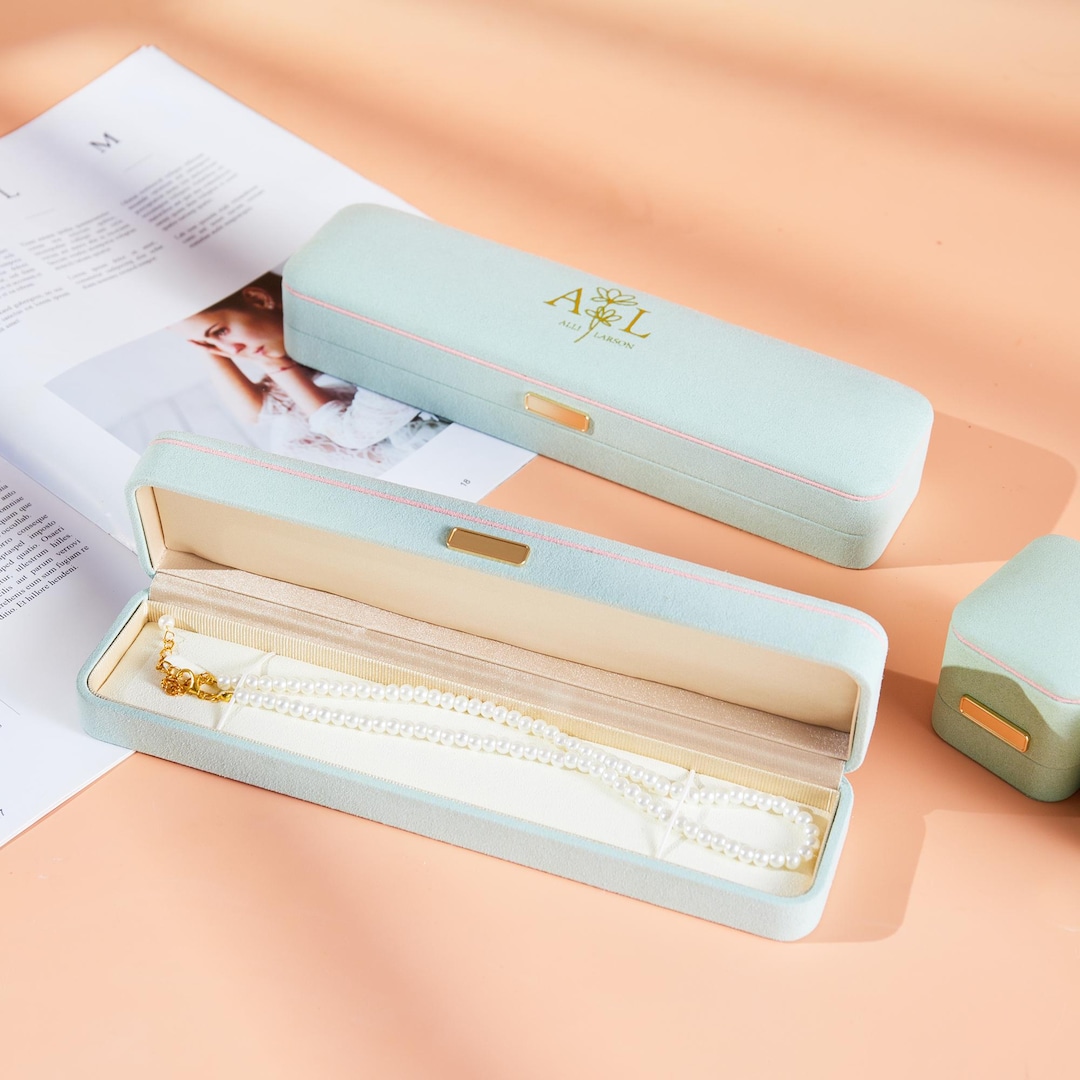 Personalized Jewelry Box,custom Suede Jewelry Box,necklace Gift Box ...