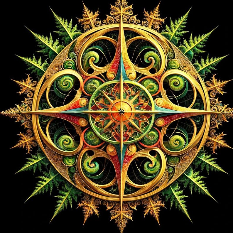 Volume 3 – GPT Image Generation Compass Rose Digital Artwork | AI Compass Instant Download ...