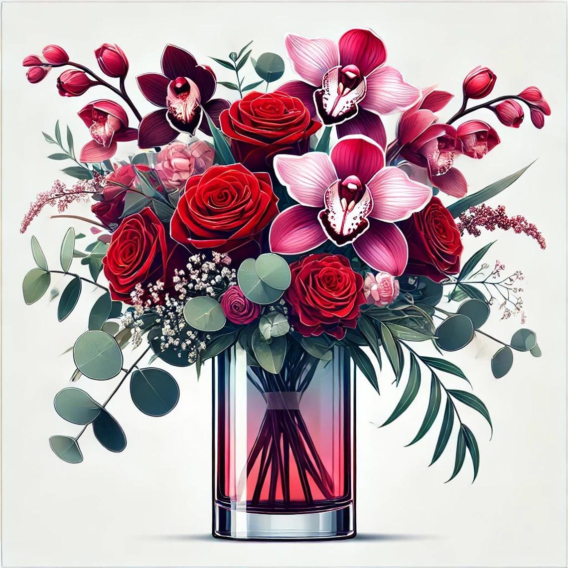 Floral Clipart PNG | Realistic Flower Illustrations | Romantic Digital ...