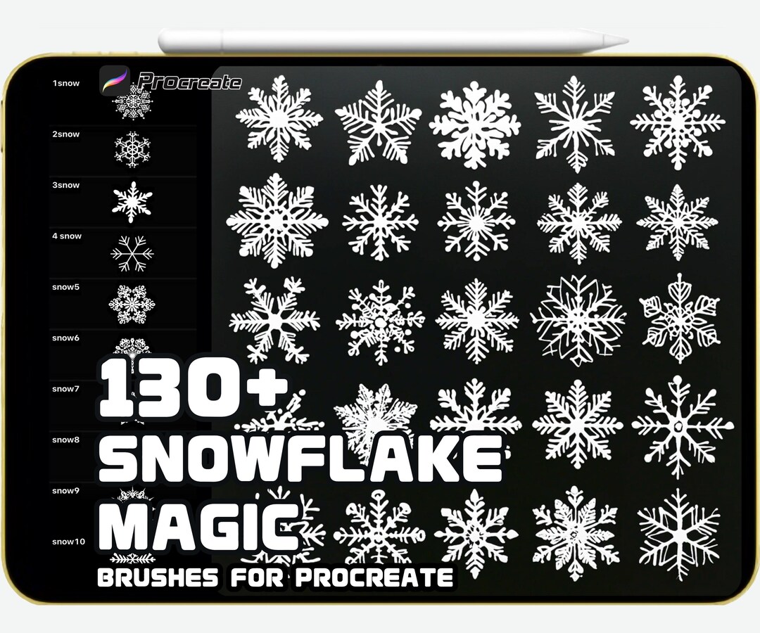 Snowflake Magic Brush Set for Procreate | Winter Wonderland and ...