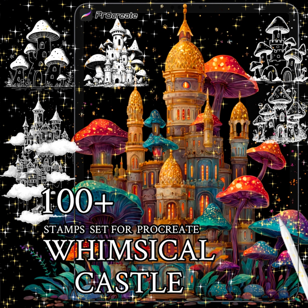 100+ Whimsical Castle Brush Set | Fantasy, Mushroom & Magical Castle ...