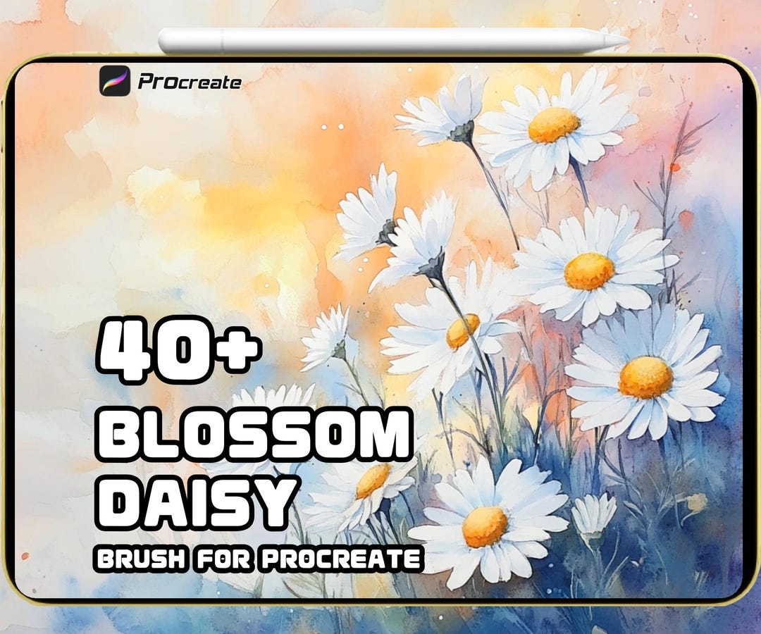 Blossom Daisy Brush Set for Procreate | Floral Stamp Brushes for ...