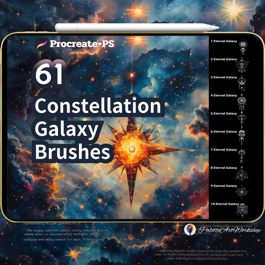 Galaxy Patterns for Procreate Galaxy Pattern Tattoo Tattoo Star Moon Watermark Constellation ...