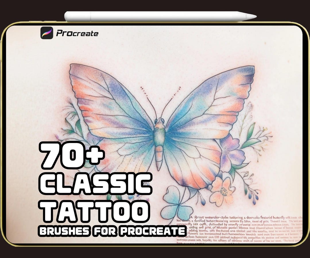Classic Tattoo Brush Set for Procreate | Traditional Vintage Tattoo ...