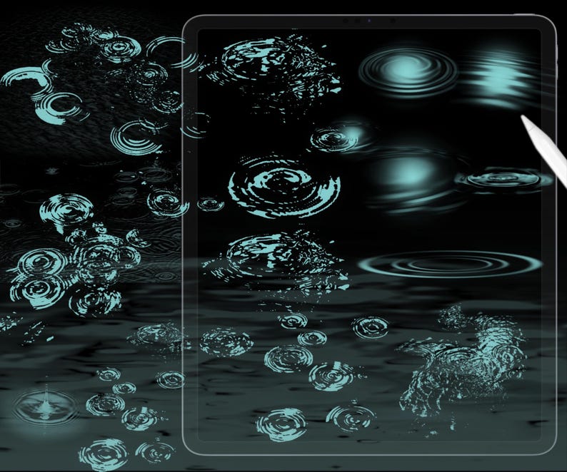 Water Ripple Brushes for Procreate | 100+ Realistic Waves and Liquid ...