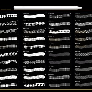 Houndstooth Procreate Brush Set | Plaid Texture and Seamless Patterns ...